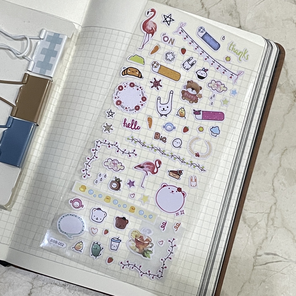 KAISON sketch graphic sticker for notebook planner / 19 x 9 cm | Shopee ...