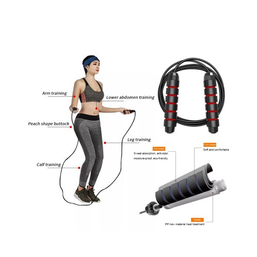 Skipping Rope Tangle-Free with Ball Bearings Rapid Speed Jump Rope ...