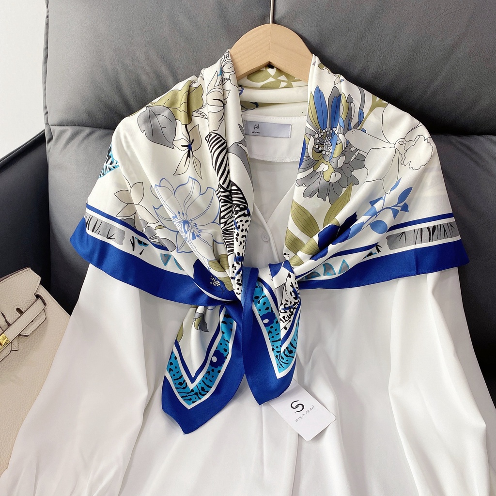 JN&LULU 90x90cm Satin Tudung Square Scarf Fashion Muslim Turban High ...