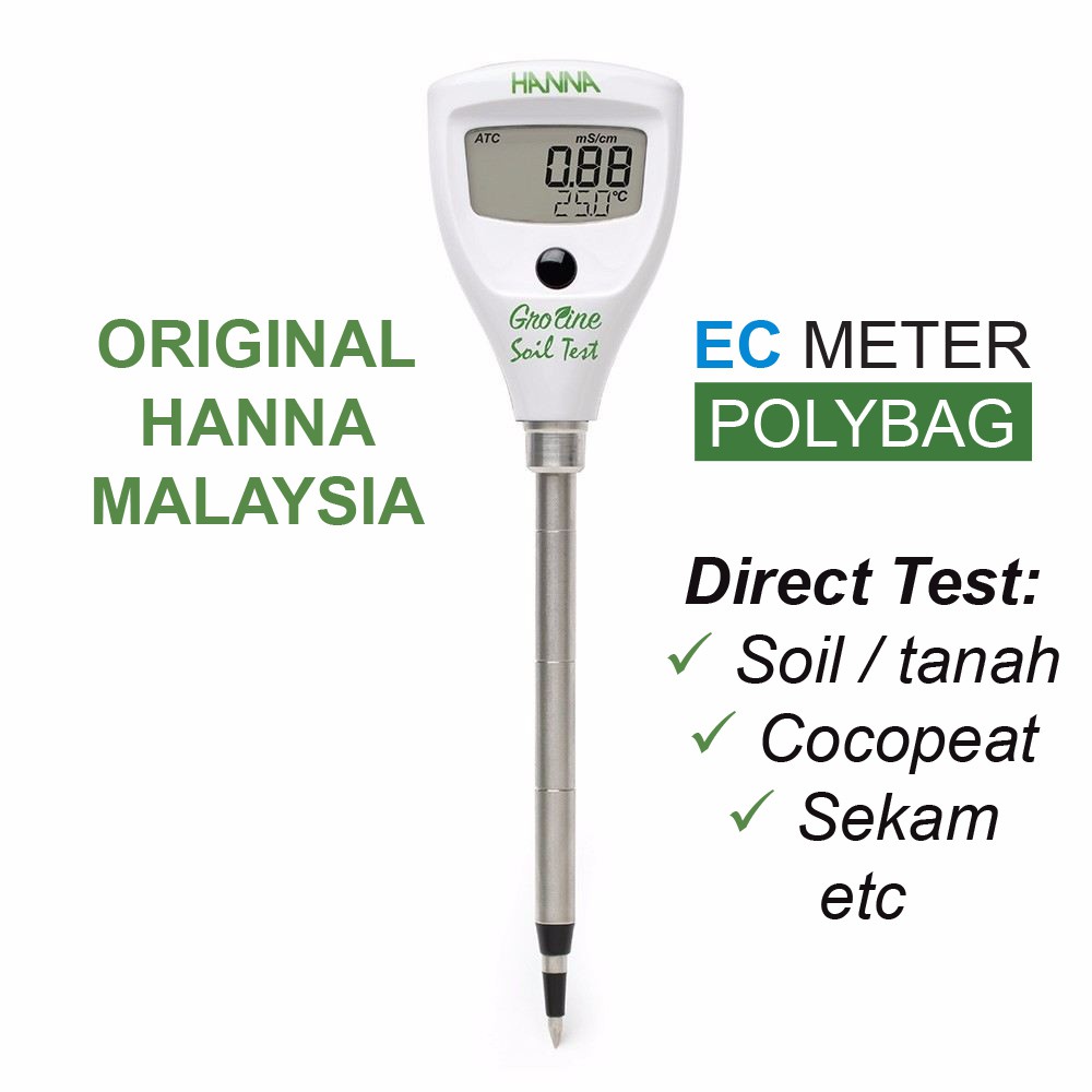 EC METER Hanna Groline HI98331 Soil Test Direct Soil EC Tester Meter ...