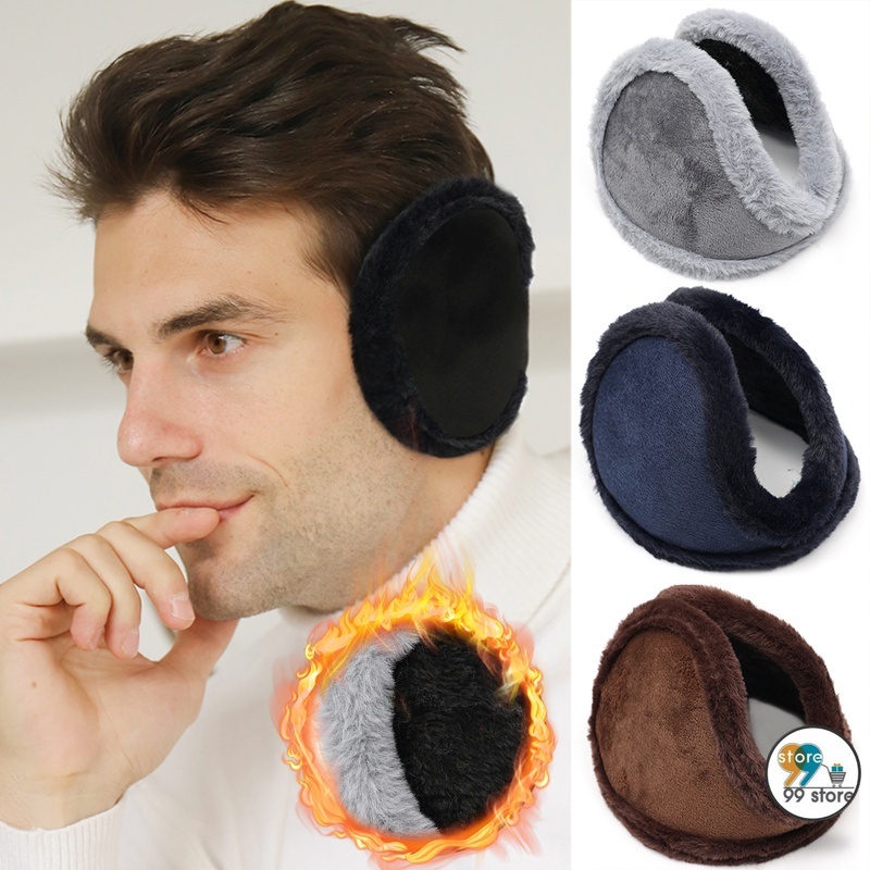 HOT Winter Thick Warm Rear-wearing Earmuffs/Simple Fleece Ear Protector ...