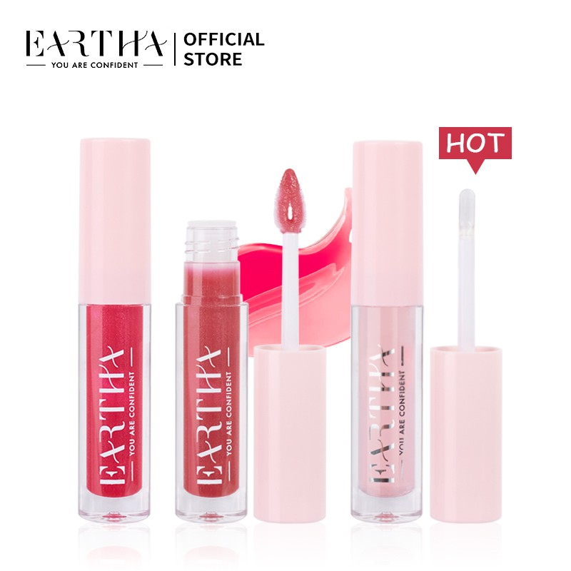 EARTHA Transparent Lip Gloss Moisturizing Shine Shimmer Light texture ...