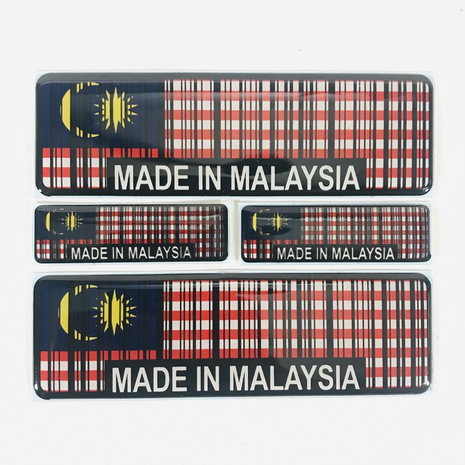 MADE IN MALAYSIA Emblem Sticker 3D Flexible Embossed Flag | Shopee Malaysia
