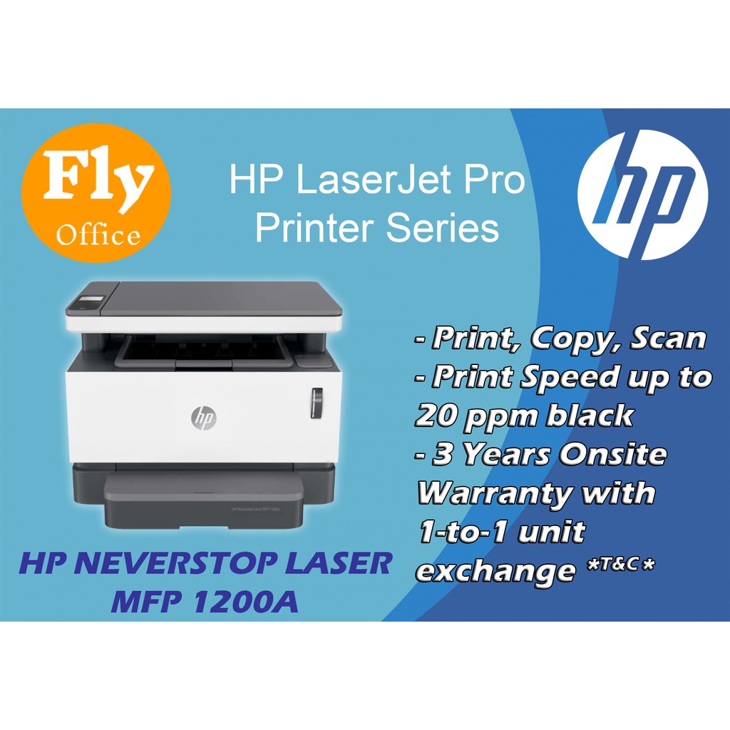 HP Neverstop Laser MFP 1200a ( Print, scan and copy) | Shopee Malaysia