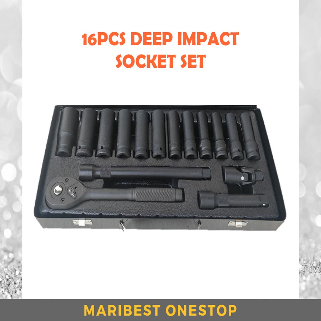 OPTIMUS 16PCS DEEP IMPACT SOCKET SET | Shopee Malaysia