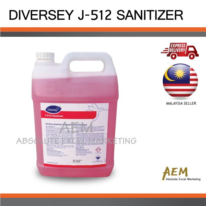 Diversey J-512 ANTIBACTERIAL Surface Sanitizer / Food Grade, Sanitizer ...