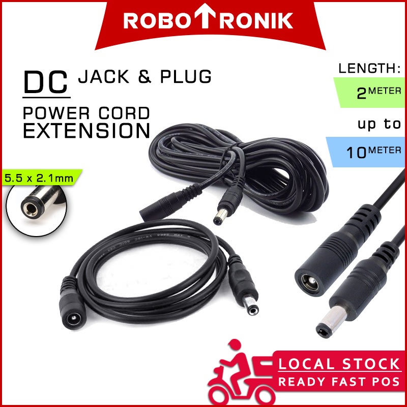 DC Jack & Plug Wire [Male to Female]