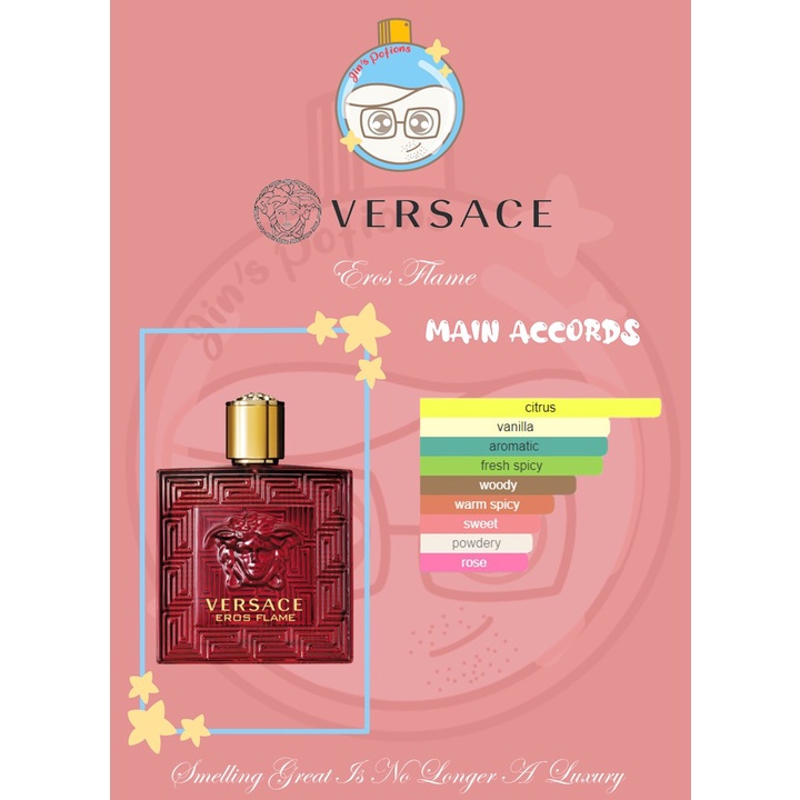 vers@ce eros flame EDP men perfume decant original | Shopee Malaysia