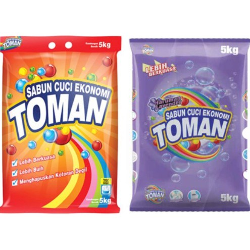 Toman Detergent Powder Regular/Lavender 5KG Serbuk Cucian Toman 5KG ...