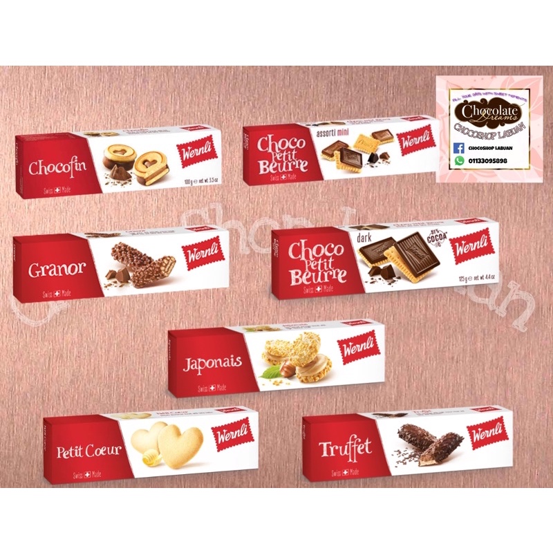Swiss Made - Wernli Chocolate Biscuits - All flavours available 100g ...