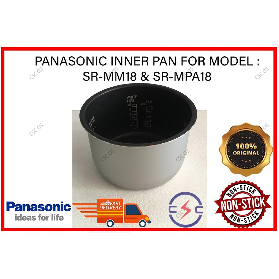PANASONIC RICE COOKER INNER POT FOR MODEL:SR-MM18N & SR-MPA18 PERIUK ...
