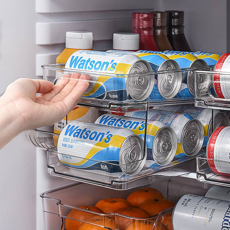 Zachia Automatic Roll Down Cans Holder Storage Refrigerator Organizer ...