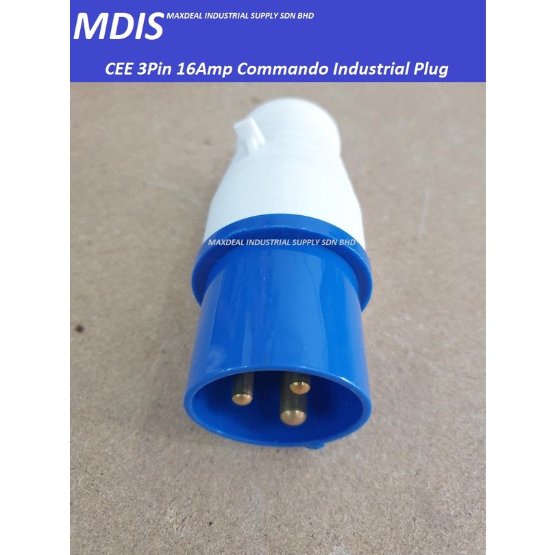 Quality CEE 3Pin 16Amp Commando Industrial Plug Sockets And Wall Type ...