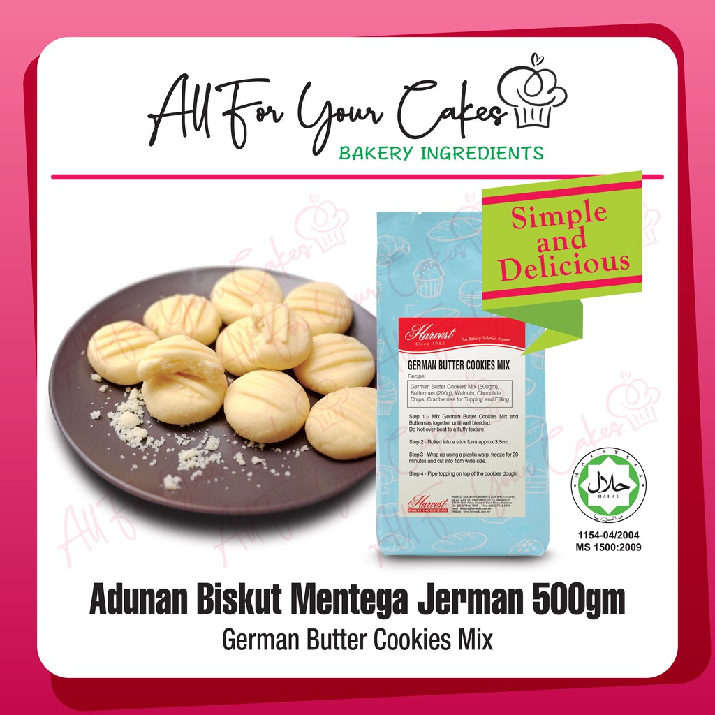 German Butter Cookies Mix 500 Gms -MELT in mouth recipe | Shopee Malaysia