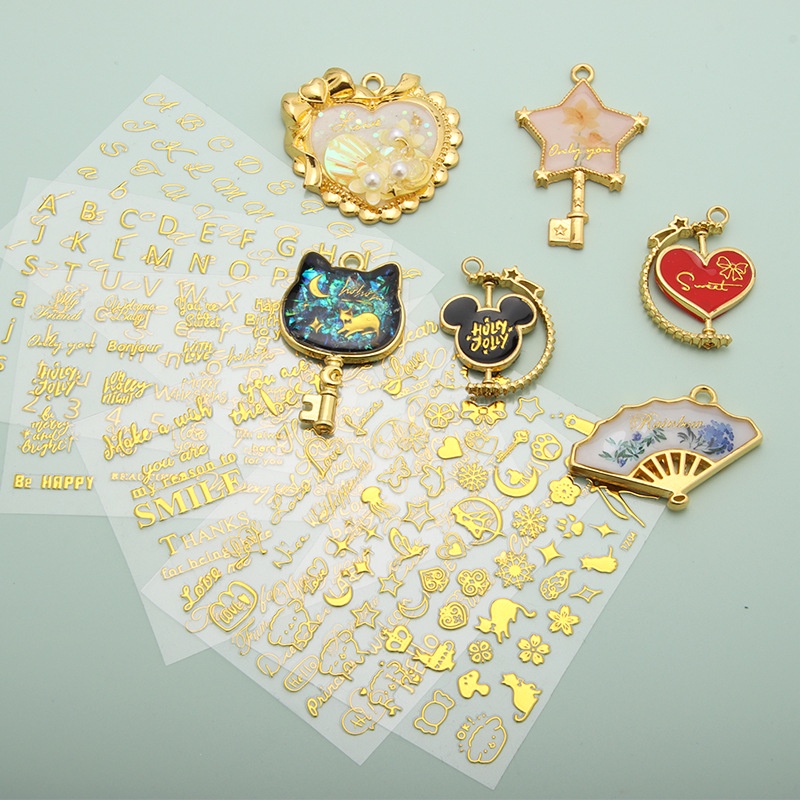 Mini Decorative Sticker UV Epoxy Resin DIY Crafts Accessories Keychain ...