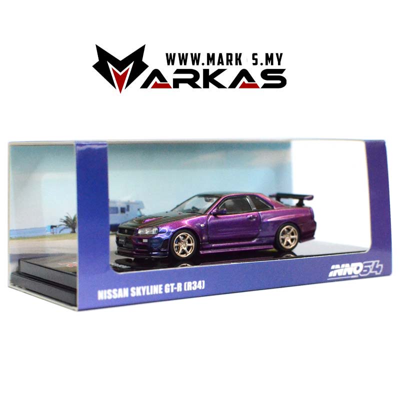 INNO MODELS INNO64 1/64 NISSAN SKYLINE GT-R R34 V-SPEC MIDNIGHT PURPLE ...