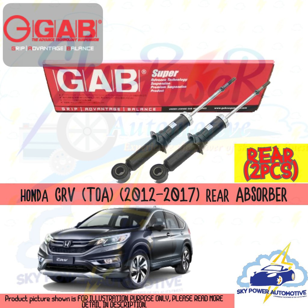 HONDA CRV (TOA) (2012-2017) GAB SUPER GAS SHOCK ABSORBER (REAR 2PCS) | Shopee Malaysia