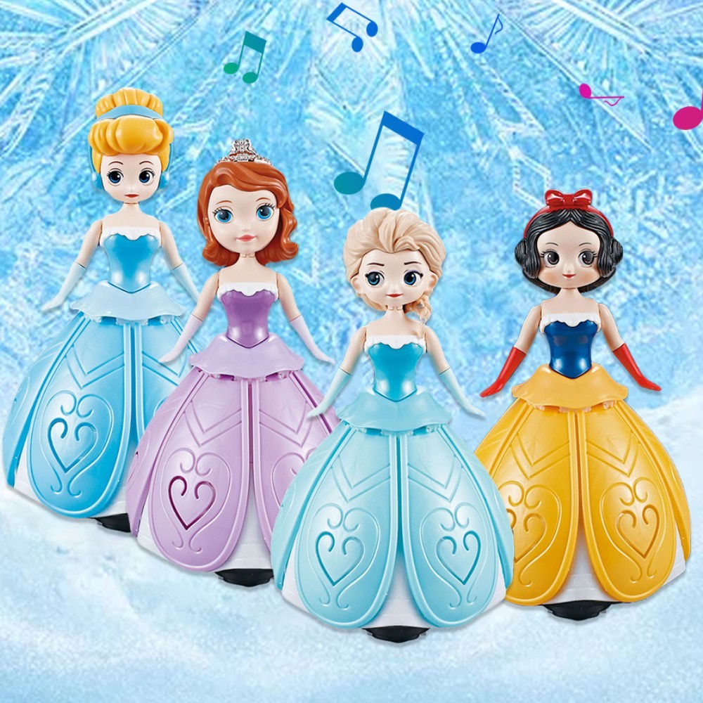 5in1 Disney Princess Dancing Doll Music & Colorful LED Toy For Baby ...