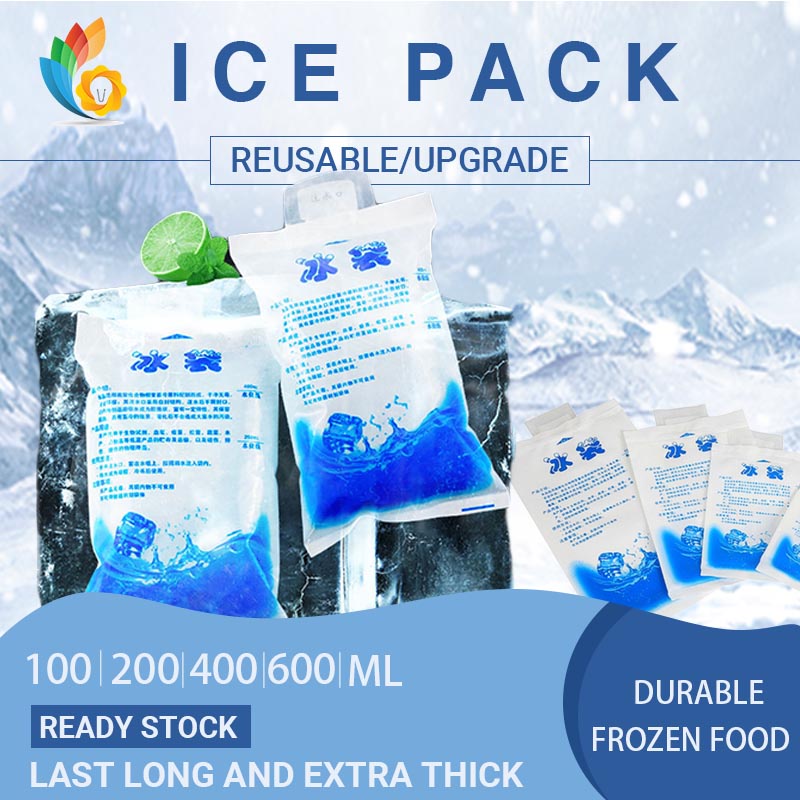 Ready Stock Reusable Ice pack thick 100/200/400/600 ML Ice pack Cooler ...