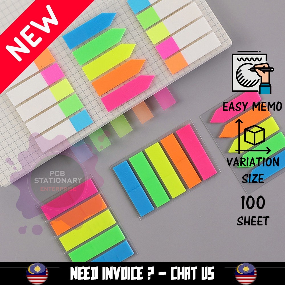 Colorful Sticky Note Memo Pad Lable Sticker Bookmarks Notepad School ...