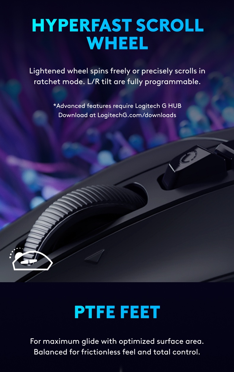 Logitech G502 X Wired Gaming Mouse Lightforce Hybrid Optical-Mechanical ...