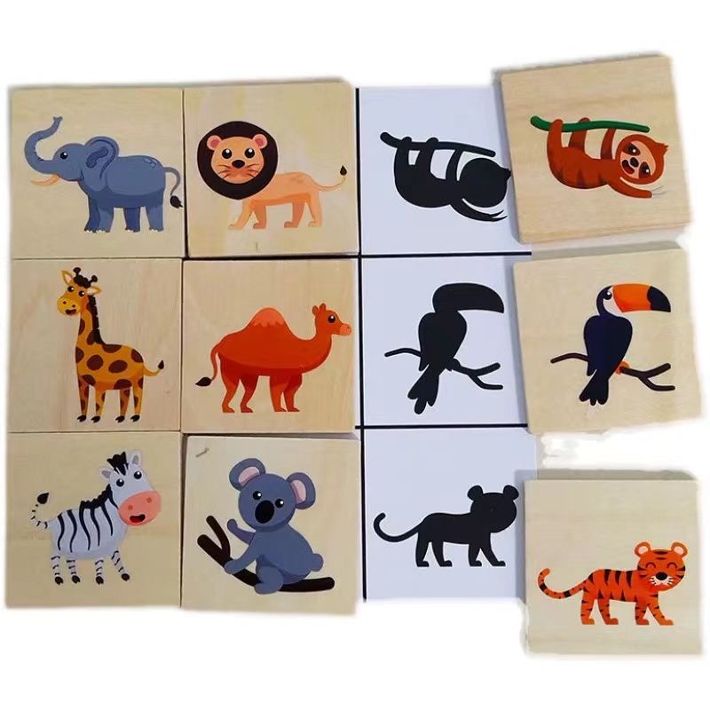 Montessori teaching aids to find shadow matching game brain training ...