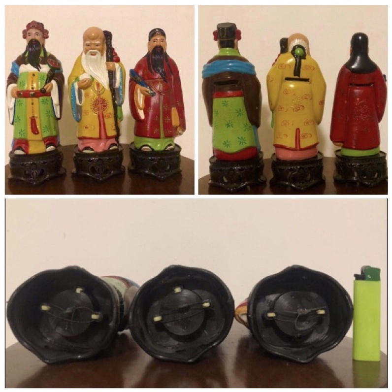 Vintage OCBC Bank Fu Lo Shao coin boxes/ coin bank/ piggy bank/ tabung ...