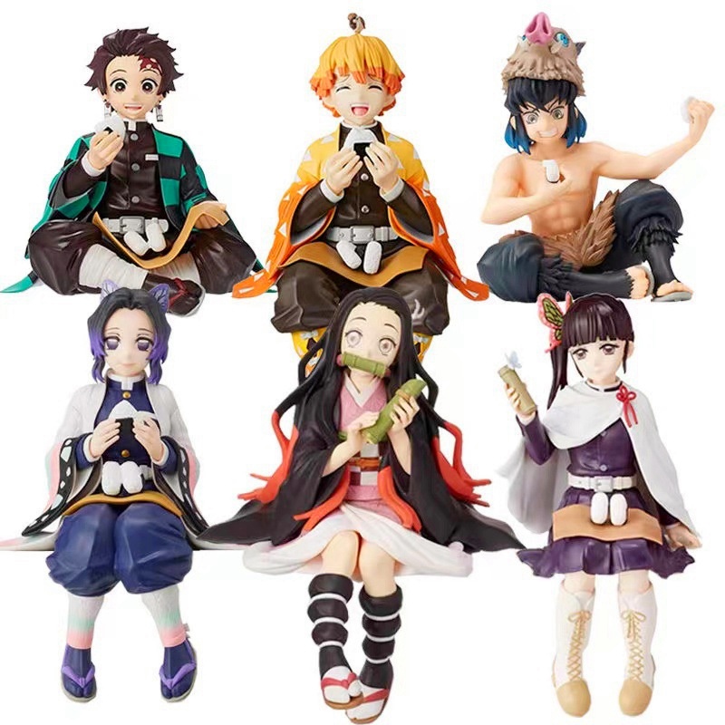 10-14Cm Anime Figure Demon Slayer Sit Version Kamado Tanjirou Agatsuma ...