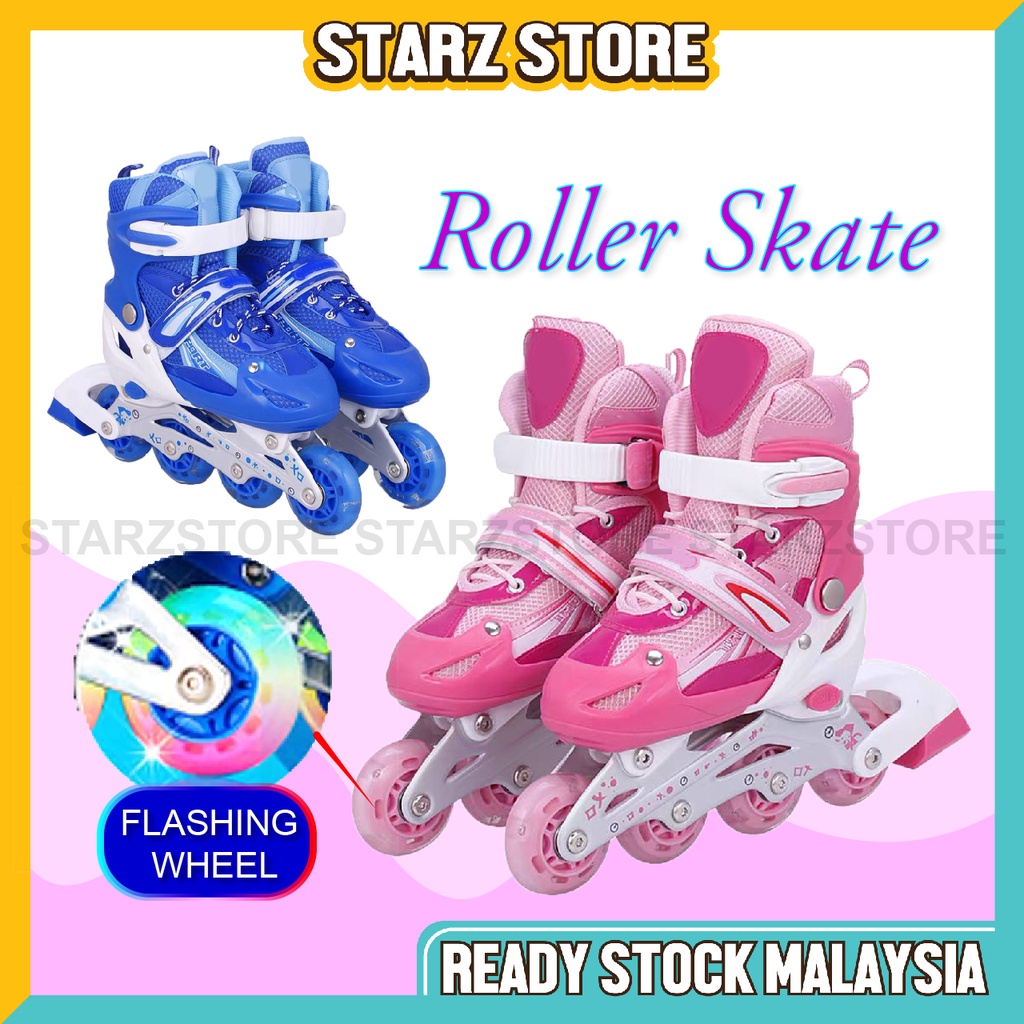 Roller Skate Kids Kasut Roda Kanak Kanak Children Ice Skating Blades ...