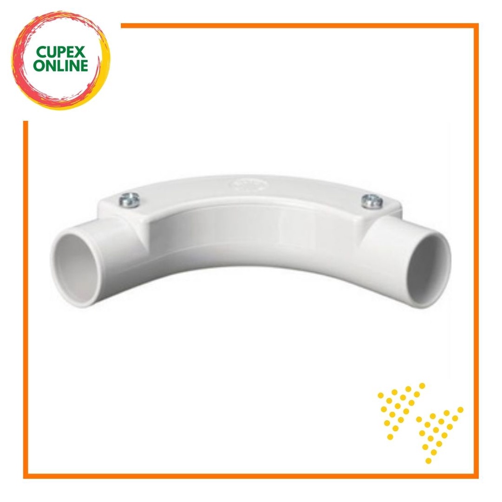 PVCLINK PVC Inspection Bend 20mm/25mm White (cupex) | Shopee Malaysia