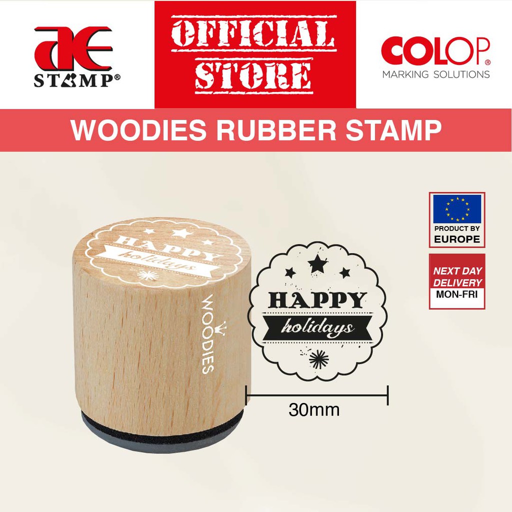 Christmas Stamps Series | Woodies Rubber Stamps | Chop Kayu Krismas ...