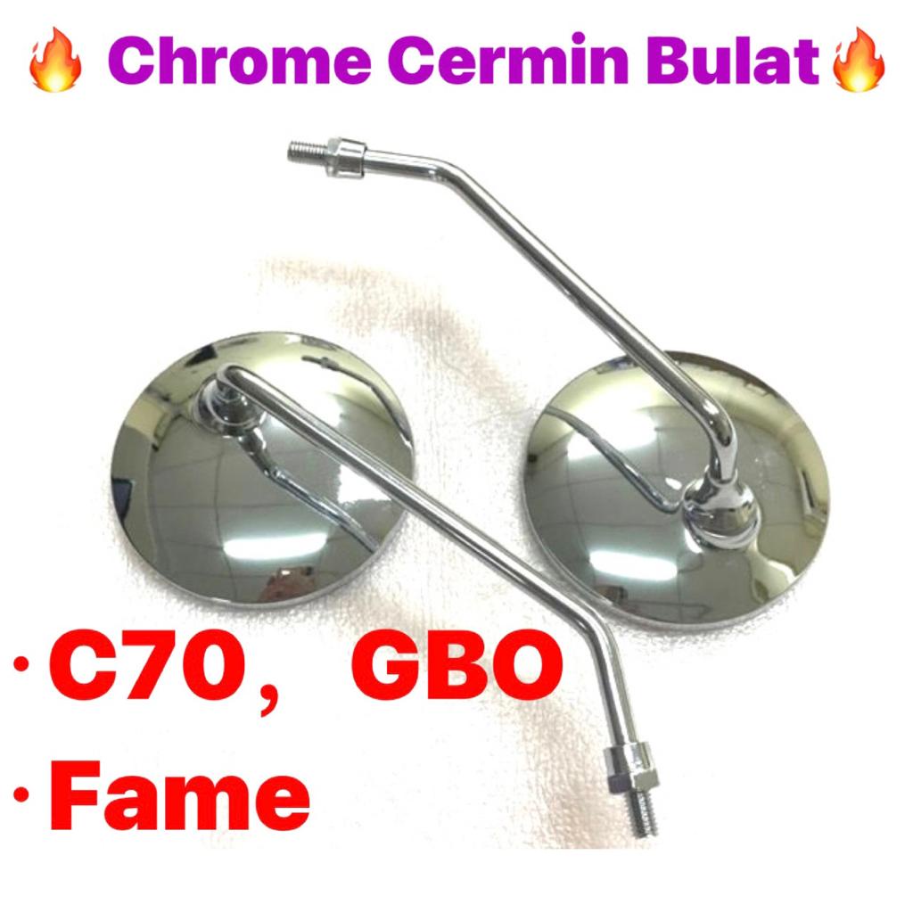 HONDA C70 MIRROR (ROUND) - CP // C70 GBO 8MM Vespa C70 GBO GBOJ GB6 ...
