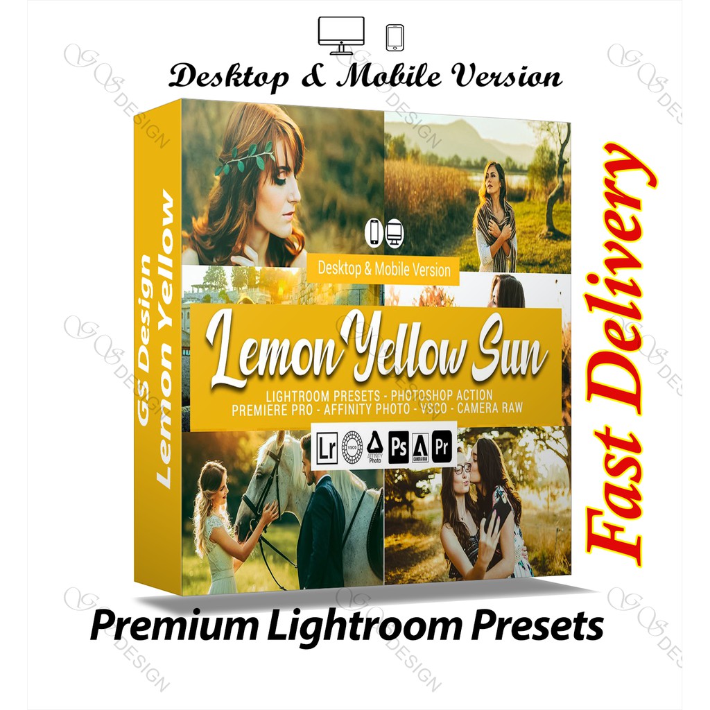 20 Lemon Yellow Premium Lightroom Presets Work in Mobile App, Desktop ...