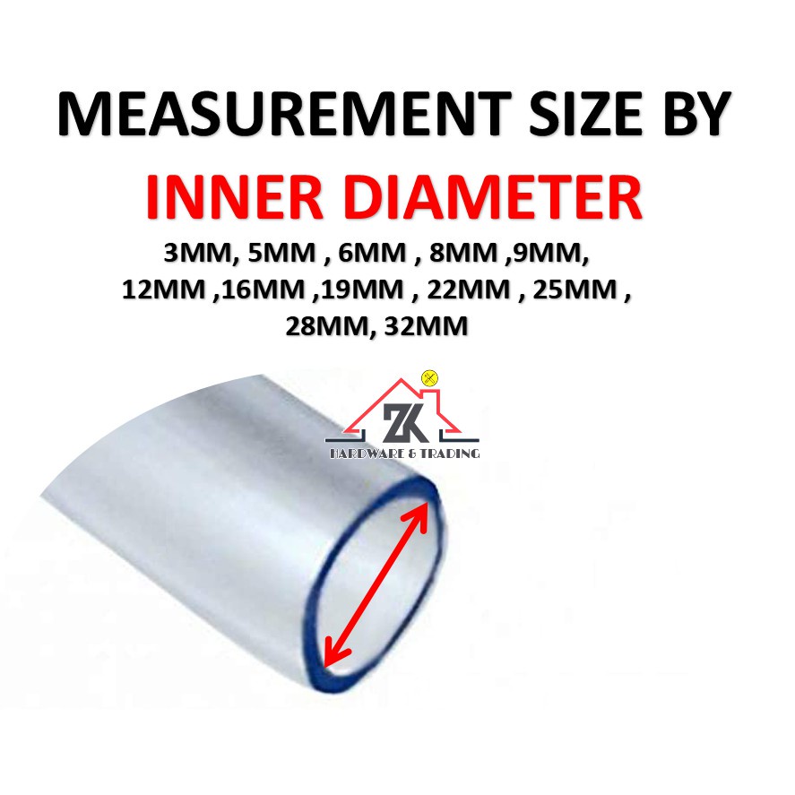 [INNER DIATEMER] Big Size Pvc Clear Hose Pipe Transparent Hose Water ...