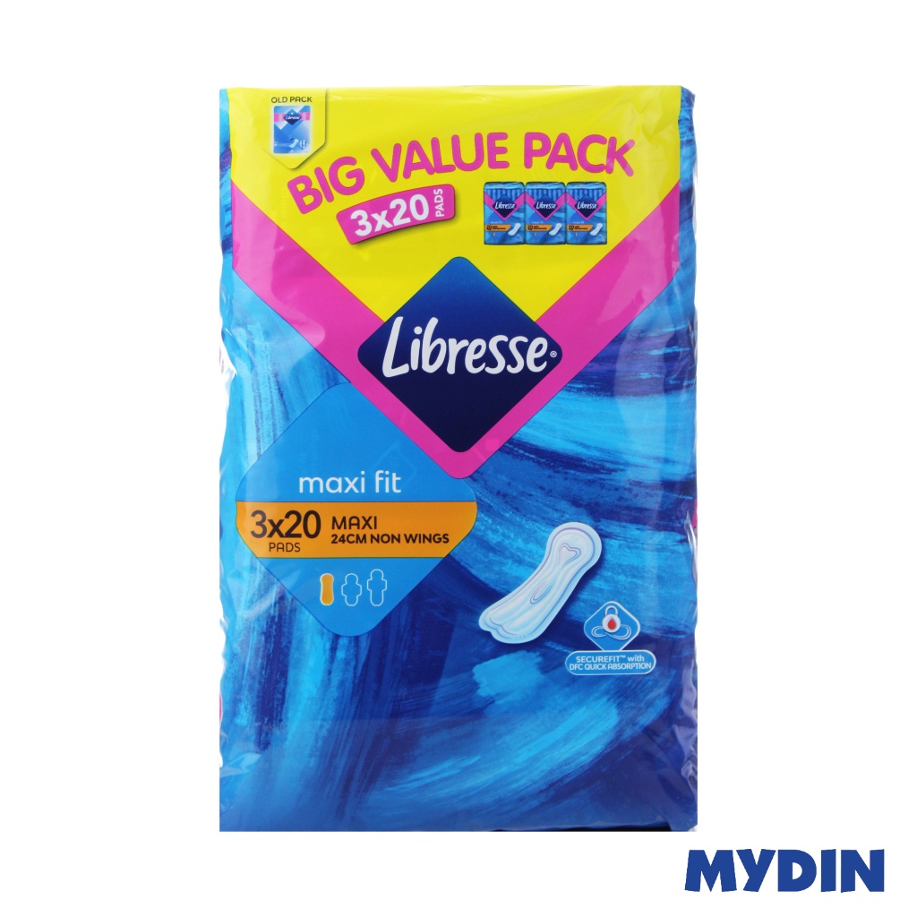 Libresse Maxi Non Wings (24cm x 3 x 20 Pads) | Shopee Malaysia