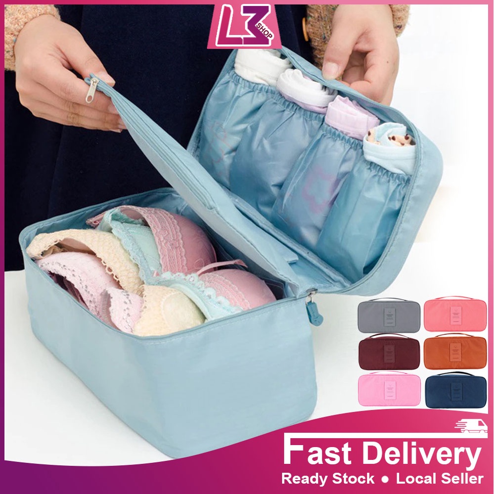 Stok Sedia Pelbagai fungsi Underwear Bra Panty Travel Organizer Pouch ...