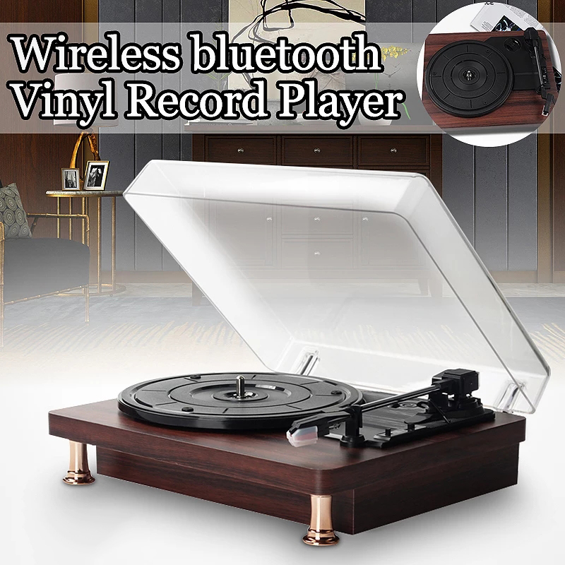 Transparent dust cover retro vinyl record player, vinyl record player ...