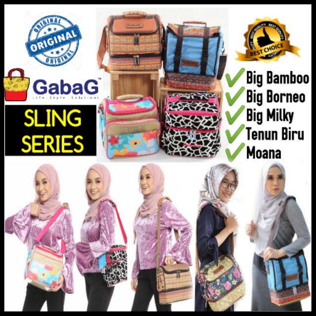 Gabag Sling Series Cooler Bag Big Borneo , Big Bamboo , Big Milky ...