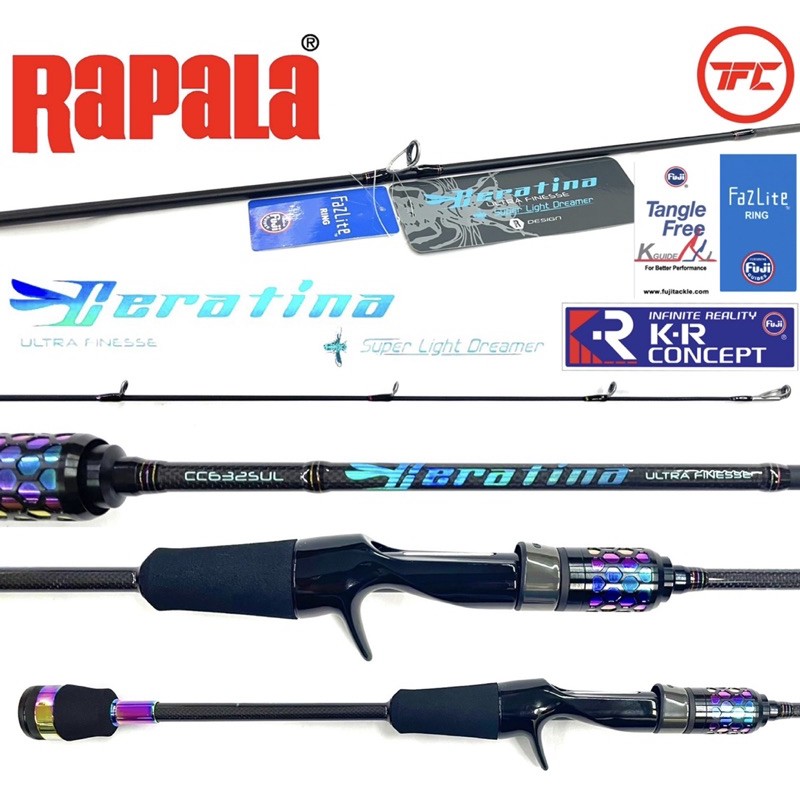 RAPALA Ceratina Ultra Finesse Super Light Dreamer Baitcasting Rod ...