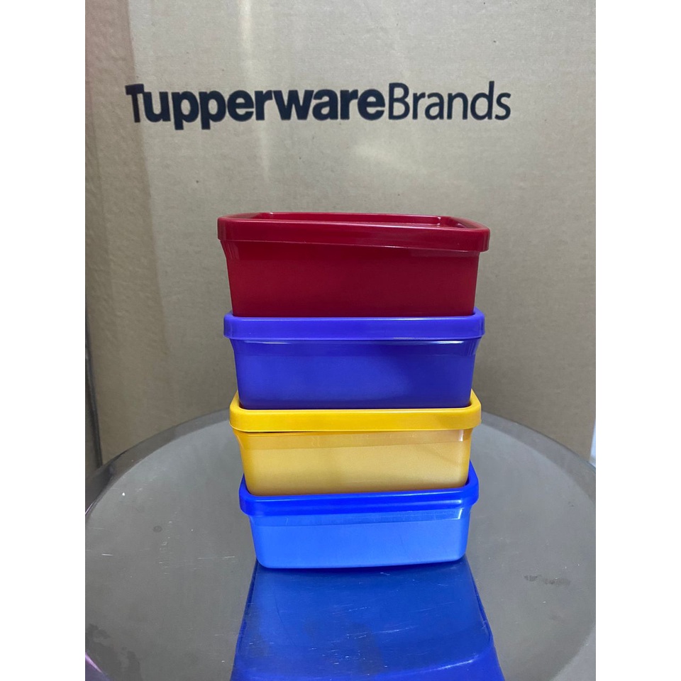 Tupperware Mini Square Away (1) 140ml 4 colour in 1 set | Shopee Malaysia
