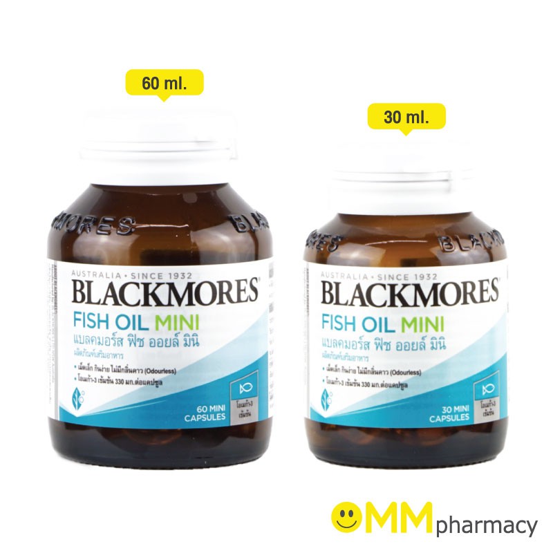 BLACKMORES FISH OIL MINI CAPS Tablets Fishy Odorless 30/60 Capsules ...