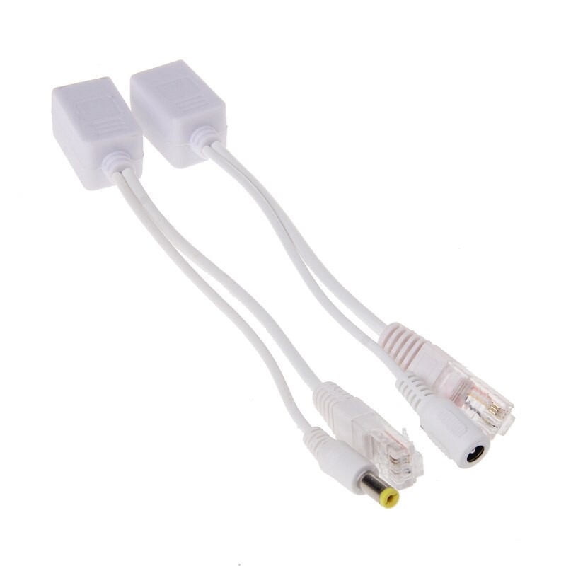RJ45 PoE Splitter Adapter Cable White Color Passive Power Over Ethernet ...
