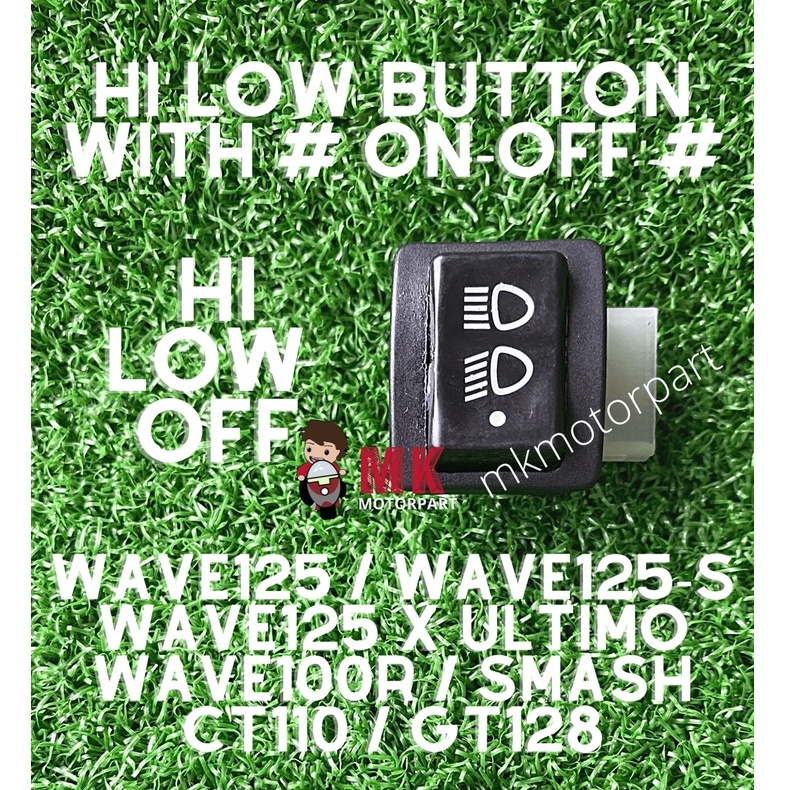[ ON OFF ] & [ HI LOW ] KNOB Switch Button WAVE125 / Wave125 S ...
