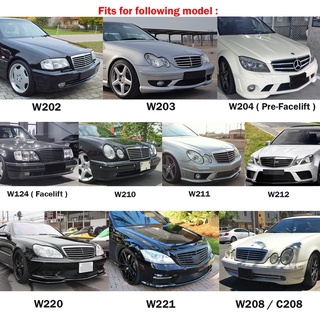 Front Flat Logo Emblem Mercedes Benz W202 W203 W204 W205 W124 W208 W210 ...