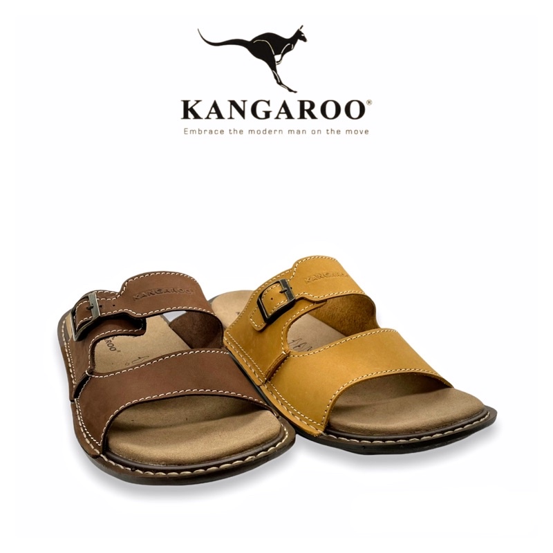 Kangaroo Original Men's Leather Sandal / Walking Sandal / Sandal Kulit ...