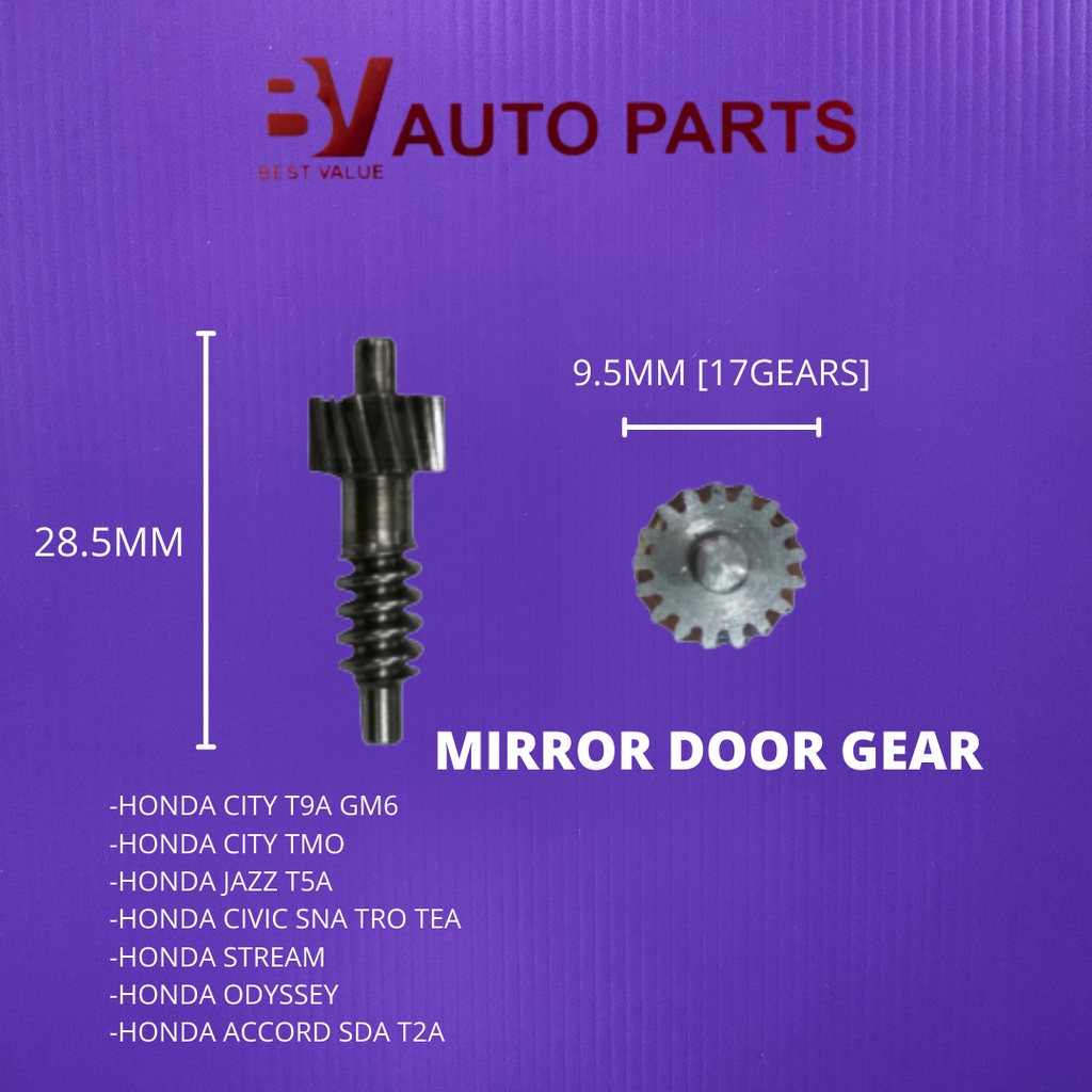 BESTVALUE🔥 Mirror Gear 28.5mm 17 Gears Honda Model City Jazz Civic ...