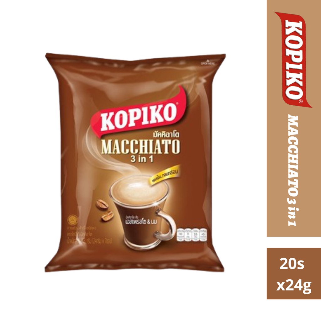 Kopiko Macchiato 3 in 1 Instant Coffee Mix (20s x 24g) | Shopee Malaysia