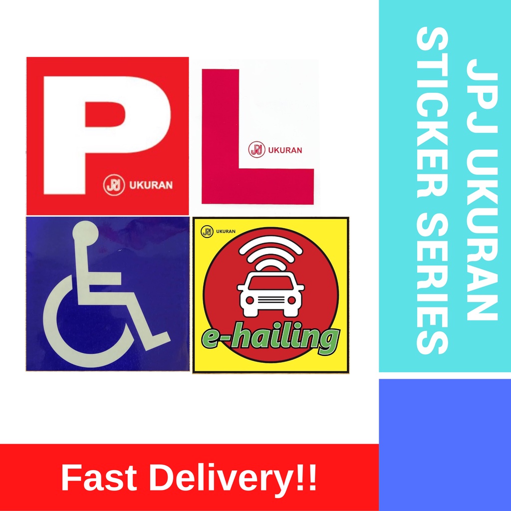 Car Sticker e-hailing oku sticker P car kereta Motor Bike Sticker L Oku ...