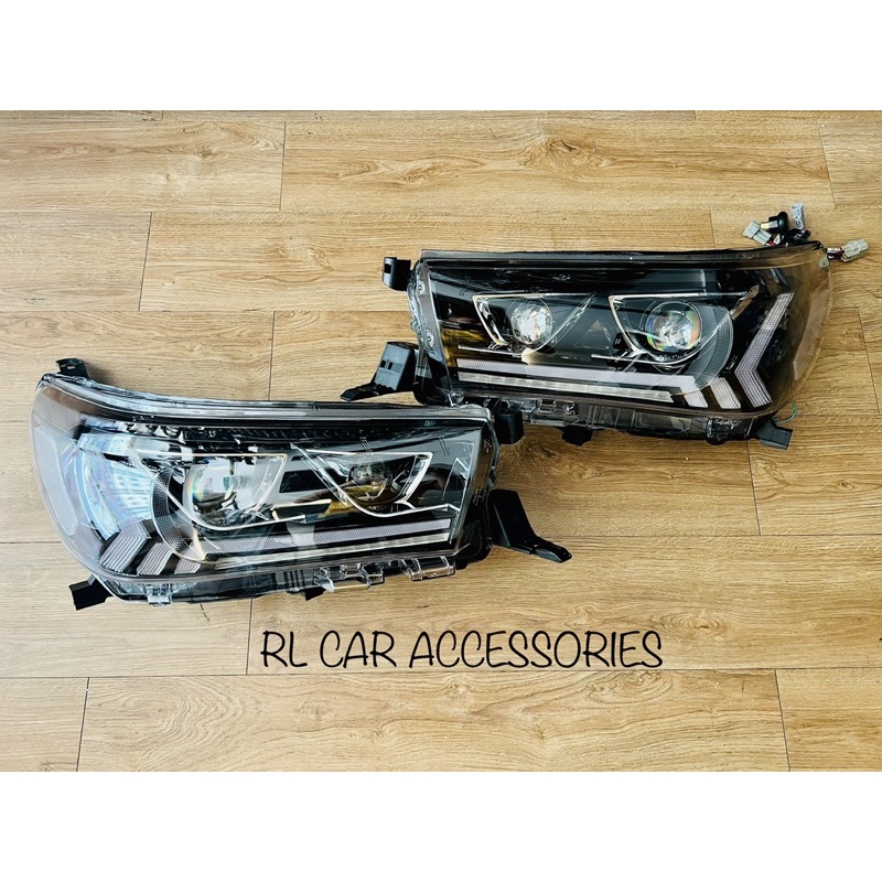 Toyota hilux Revo Rocco LED front projector headlamp headlight DRL head ...