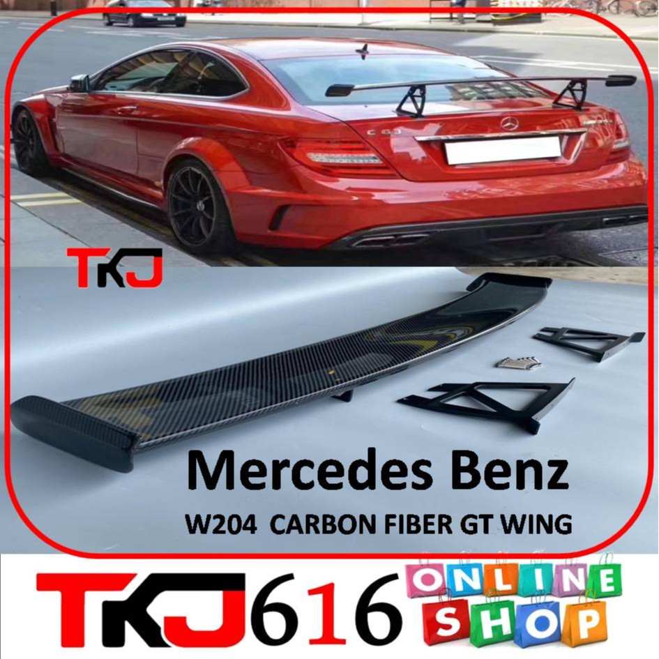 MERCEDES BENZ W204 CARBON FIBER GT WING | Shopee Malaysia